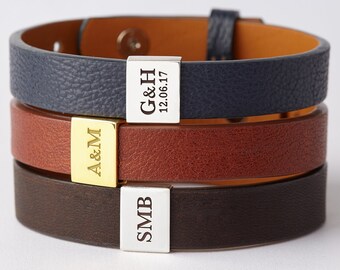 Men Initial Bracelet - Etsy