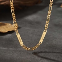 Gold Initial Necklace for Men, Custom Letter Name Choker, Stainless ...