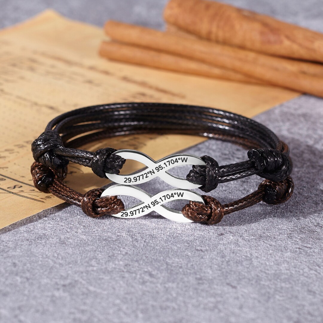 Mens Infinity Bracelets, Infinity Jewelry for Couple,coordinate ...