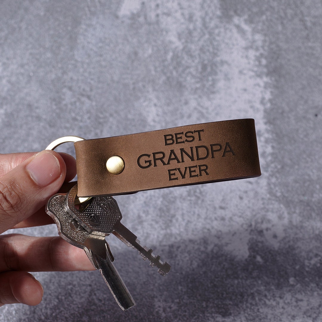 Personalized Gift for Papa, Grandpa Keychain, Dad Gift From Kids, Best ...