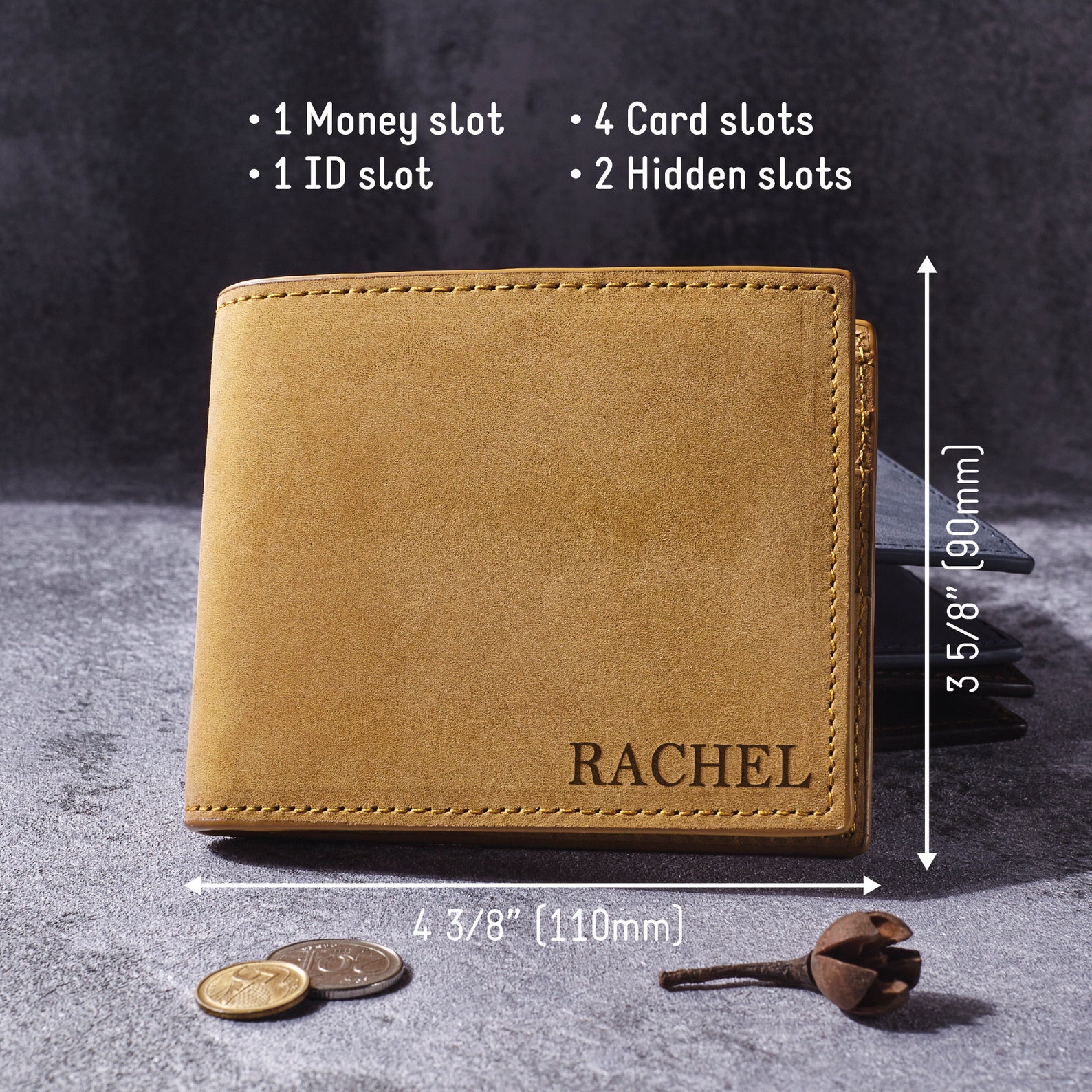 Dad Wallet Bifold Personalized Wallet for Dad Personalized - Etsy