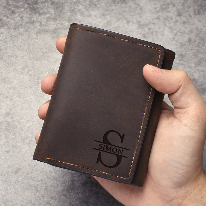 Trifold Wallet For Dad Kid Drawing Wallet Dad Wallets | Etsy