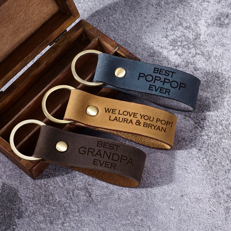 Custom Gift for Grandpa, Papa Gift, Grandpa Keychain, Best Grandpa Ever ...