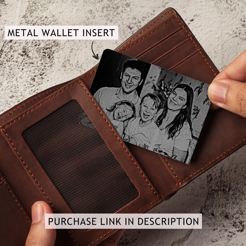 Trifold Wallet for Dad Kid Drawing Wallet Dad Wallets - Etsy