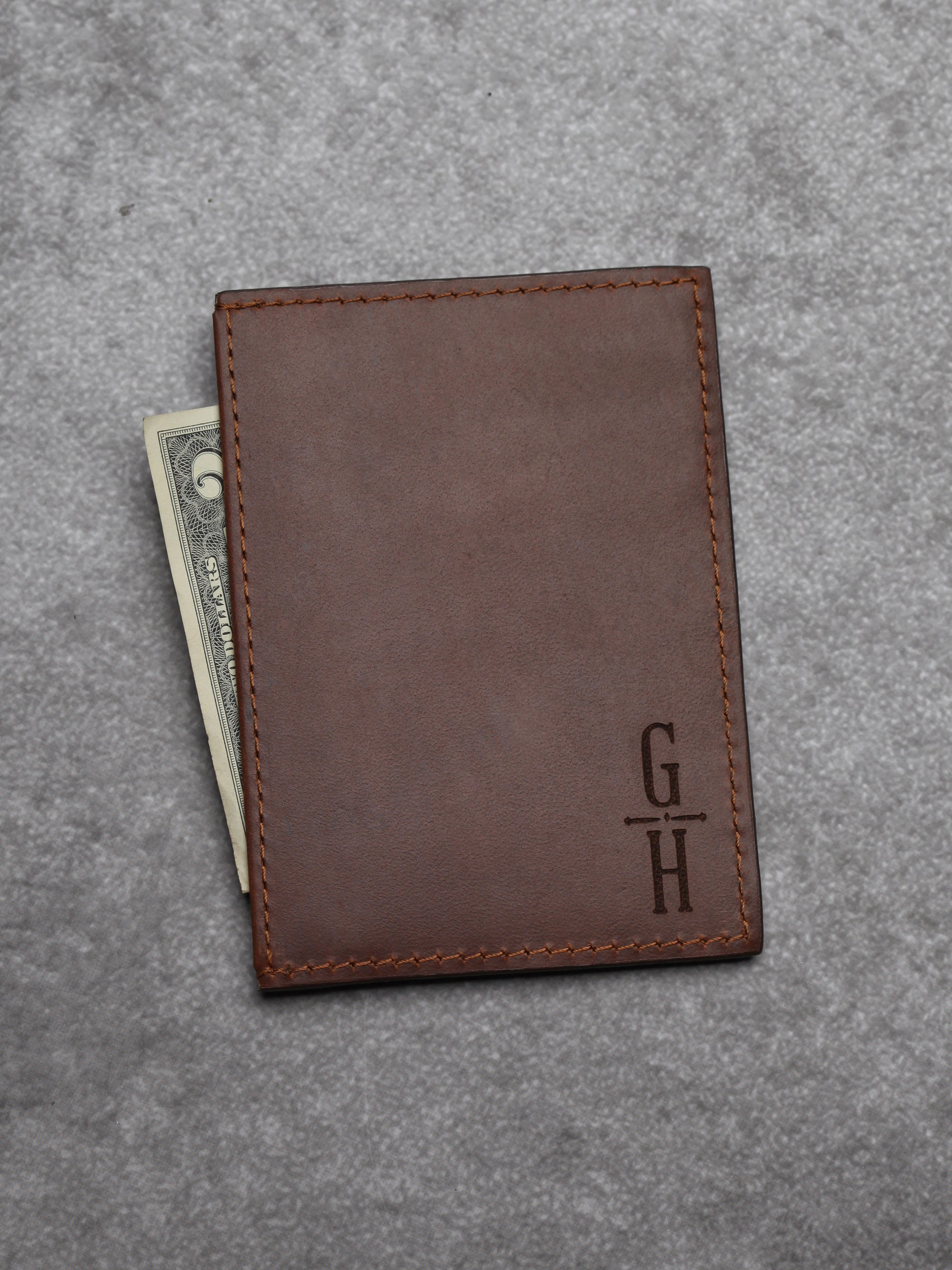 Slim Wallet Front Pocket Wallet Engraved Wallet for Men | Etsy