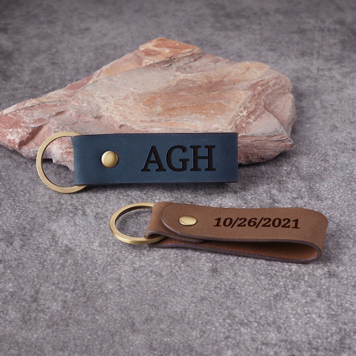 Monogram Keychain for Men Custom Keychain for Boyfriend - Etsy