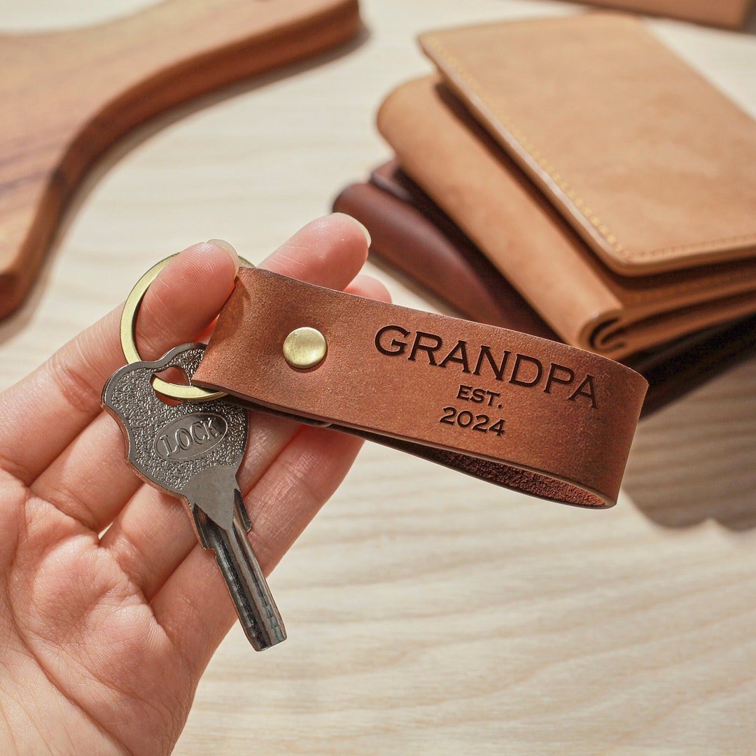 Grandpa Keychain, Christmas Keychain for Grandpa, Grandpa Gift for ...