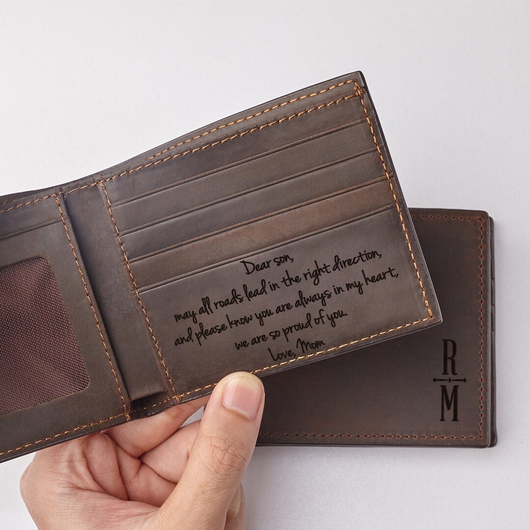 Son Wallet, to My Son Wallet, Personalized Wallet for Son, Son Bifold ...