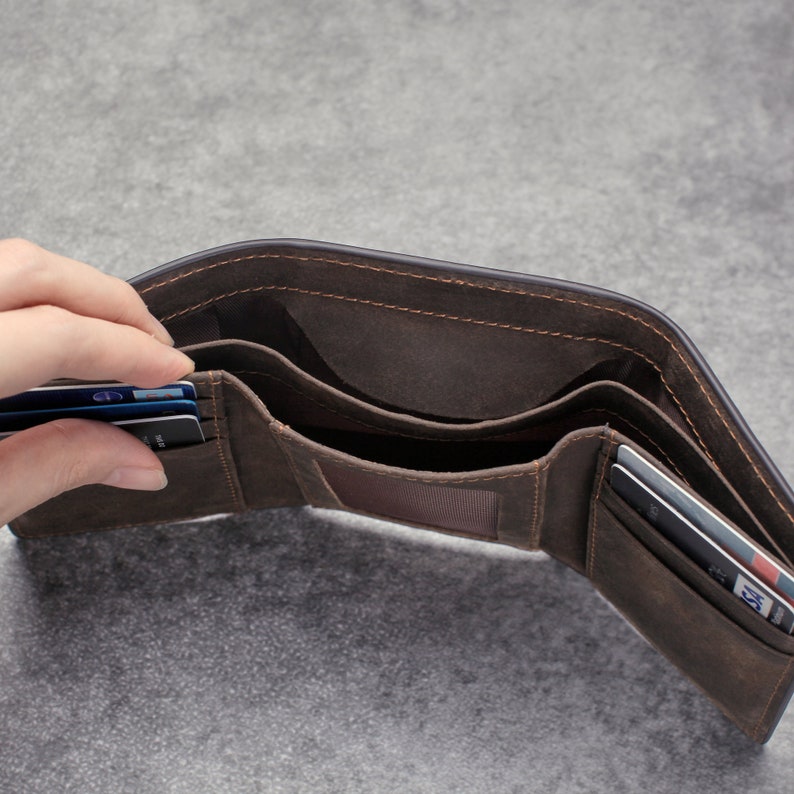 Trifold Wallet For Dad Kid Drawing Wallet Dad Wallets | Etsy