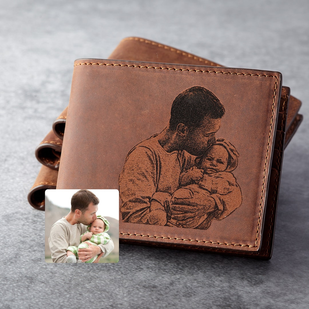 First Time Dad Custom Gift, Dad Gift From Baby, New Dad Wallet, Photo ...