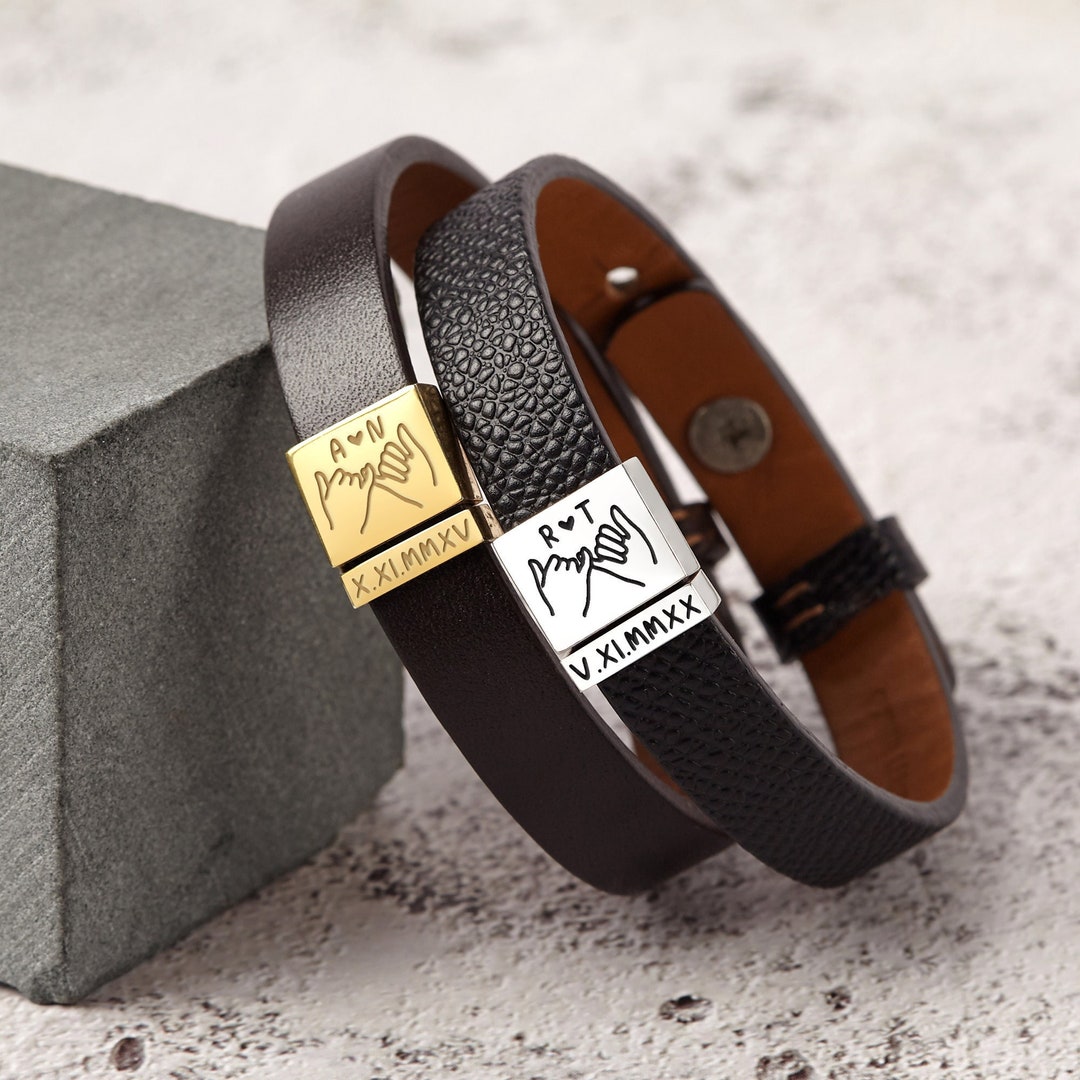 Pinky Swear Bracelets, Promise Custom Gift for Him, Valentine Gift for ...