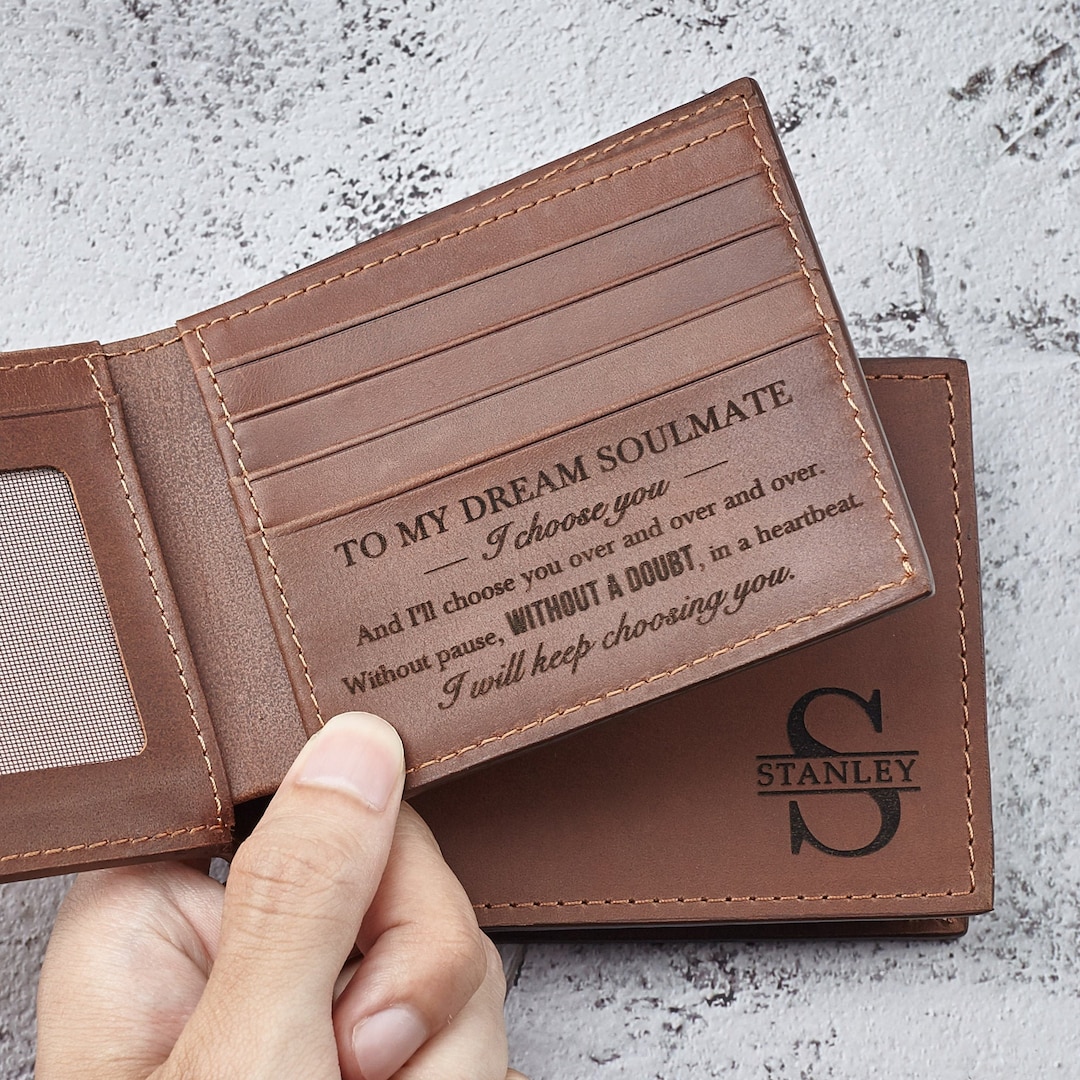 Groom Wallet, Husband Wallet, Engraved Wallet for Husband, Mens Leather ...