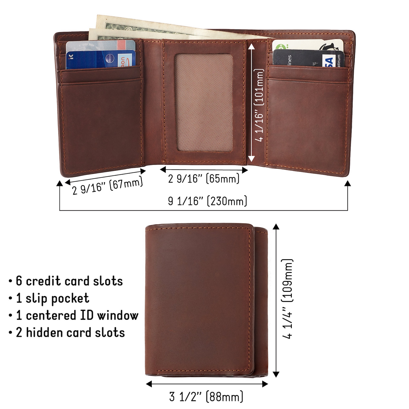 Trifold Wallet for Dad Kid Drawing Wallet Dad Wallets - Etsy