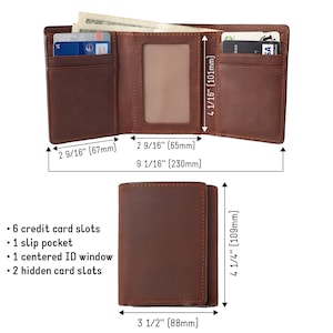 Dad Gift From Daughter, Trifold Wallet for Dad, Custom Message Wallet ...