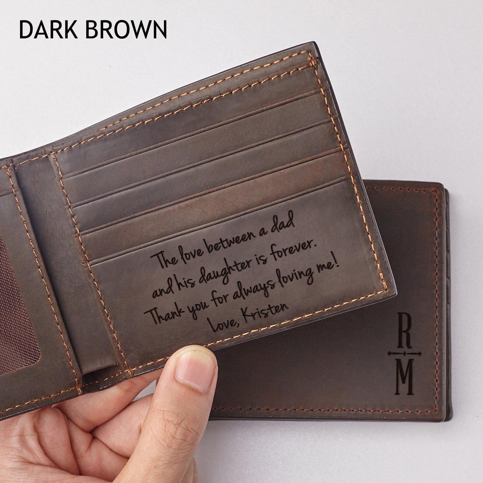 Dad Wallet Bifold Personalized Wallet for Dad Personalized - Etsy