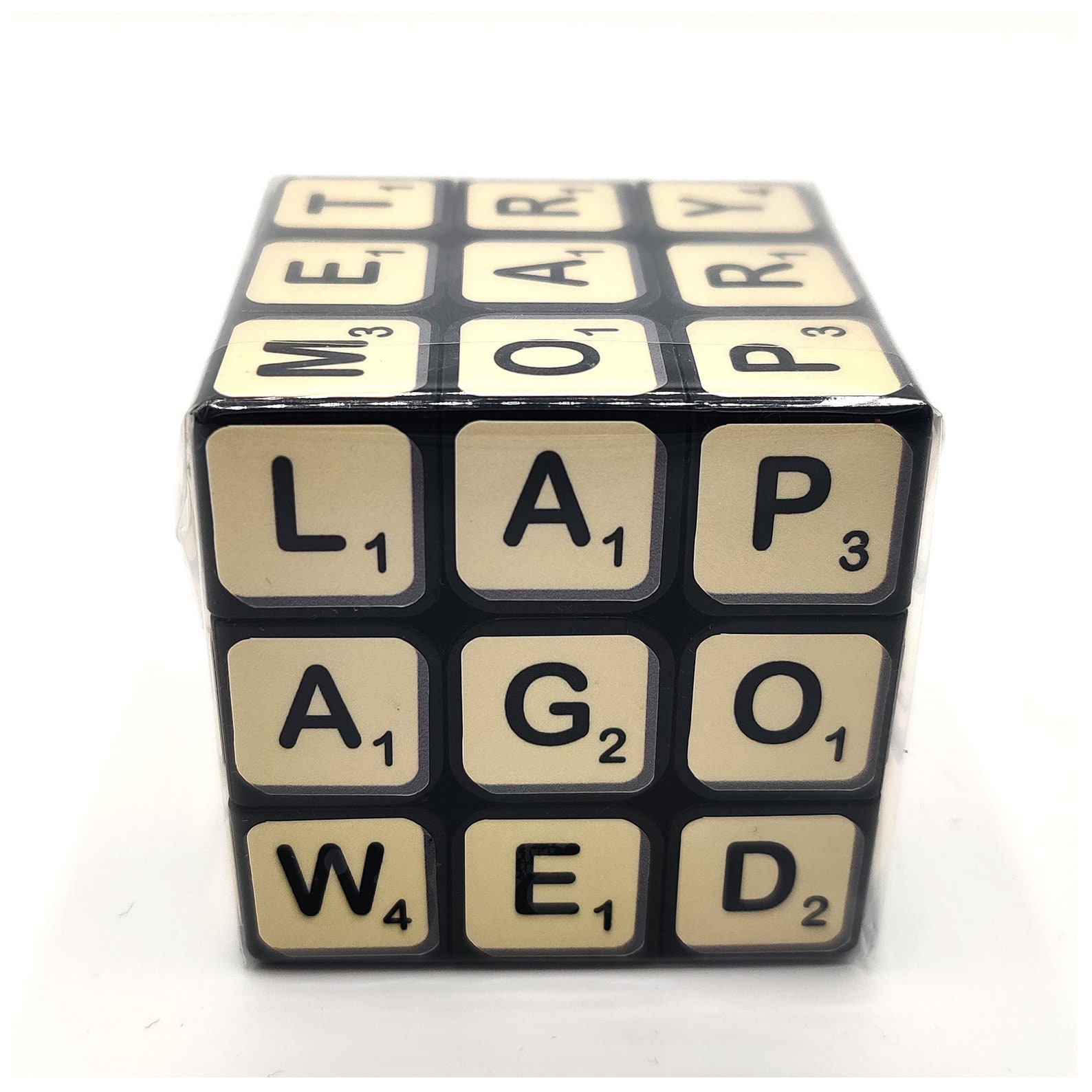 3x3x3 Scrabble Puzzle Cube Negro Cuerpo Imagen Cubo Pegatina - Etsy España
