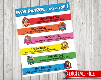 Paw patrol hot dog | Etsy