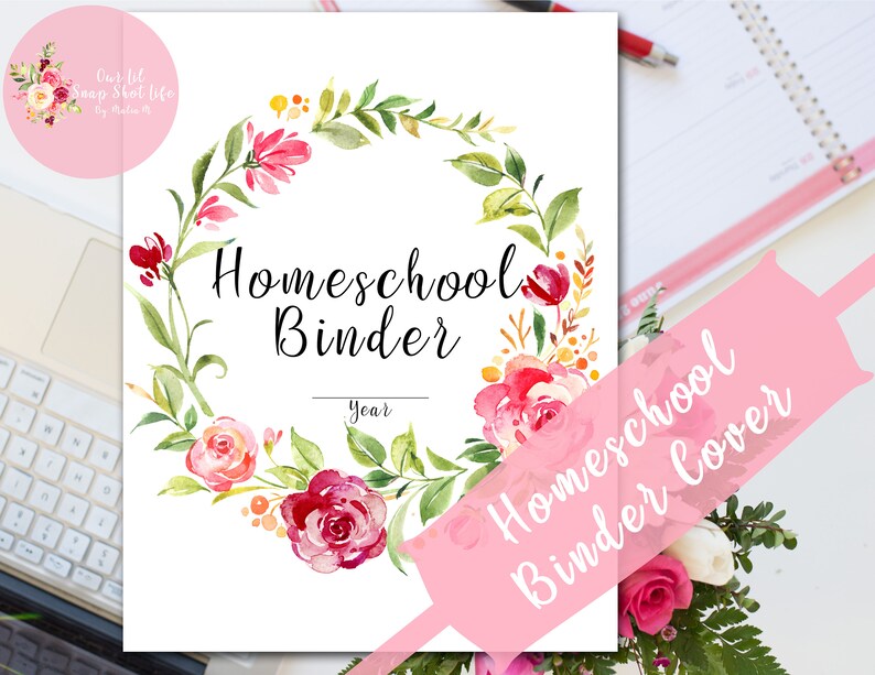 8.5x11 Printable HOMESCHOOL binder cover / Binder Sheet / | Etsy