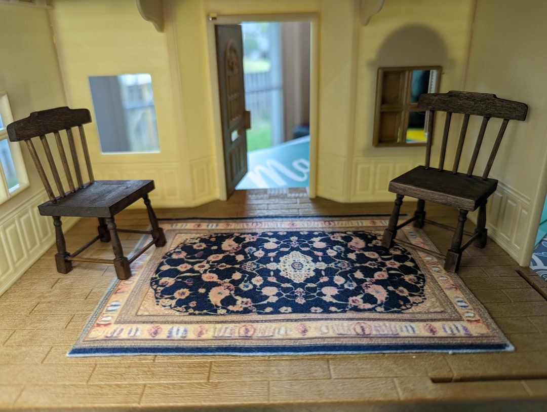Pale Pink Farmhouse Inspired Dollhouse Persian Rug Illusion 1:12 Scale ...