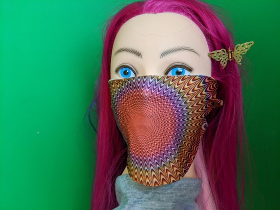 Illusion Starburst Hypno Fashion Face Mask Washable Polyester | Etsy