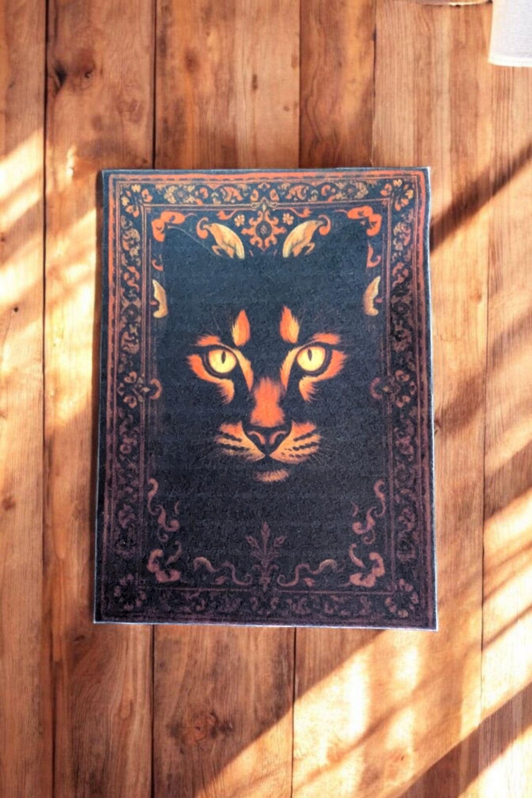 Wild Cat Haunted Doll House Rug Illusion 1:12 Scale Handmade Miniature ...