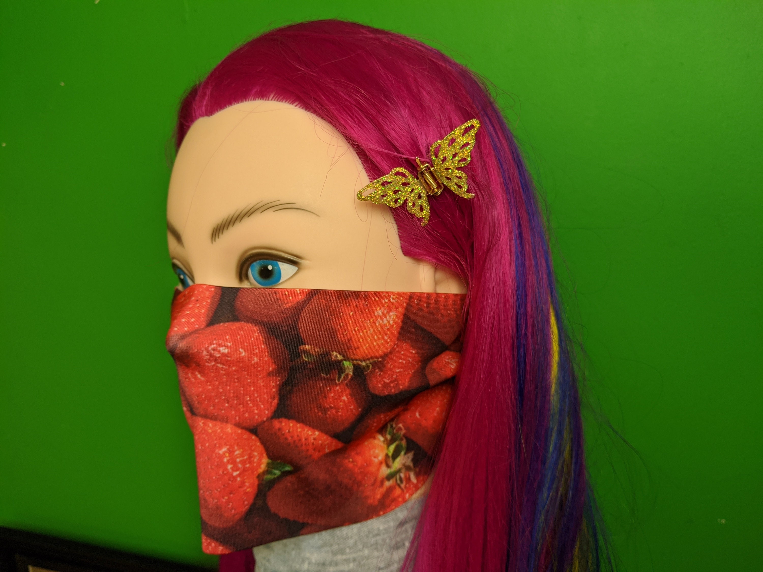 Luscious Strawberry Fashion Face Mask Washable Polyester Cover - Etsy