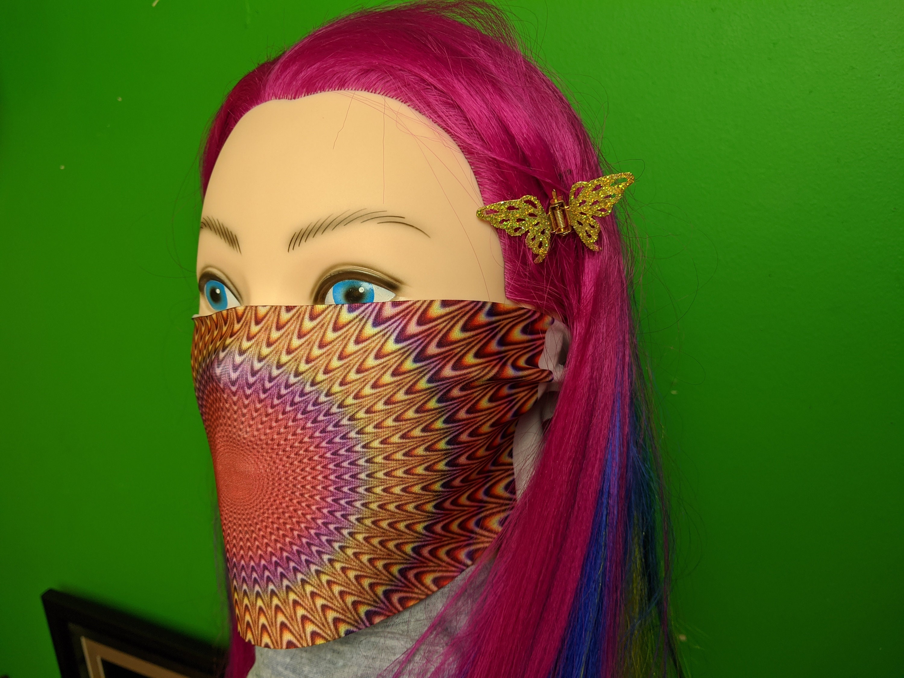 Illusion Starburst Hypno Fashion Face Mask Washable Polyester - Etsy
