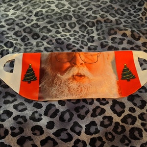 Santa Claus Funny Real Face Face Mask Christmas Theme - Etsy