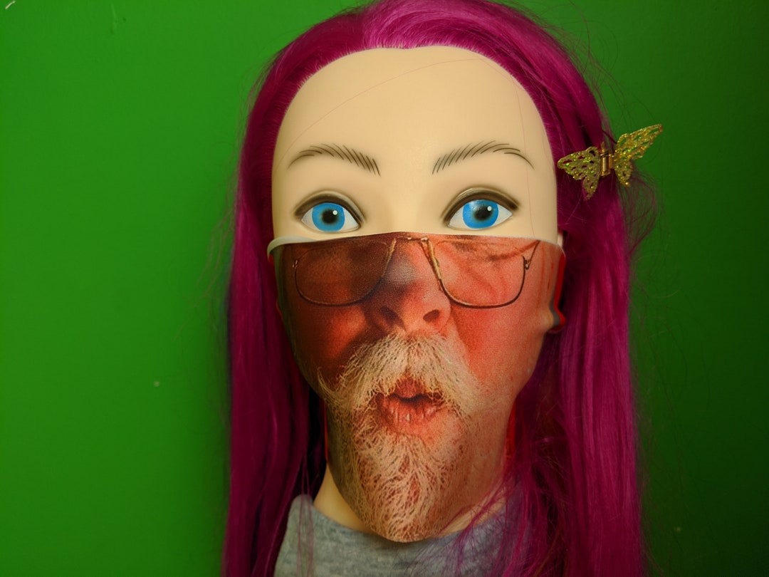 Santa Claus Funny Real Face Face Mask Christmas Theme - Etsy