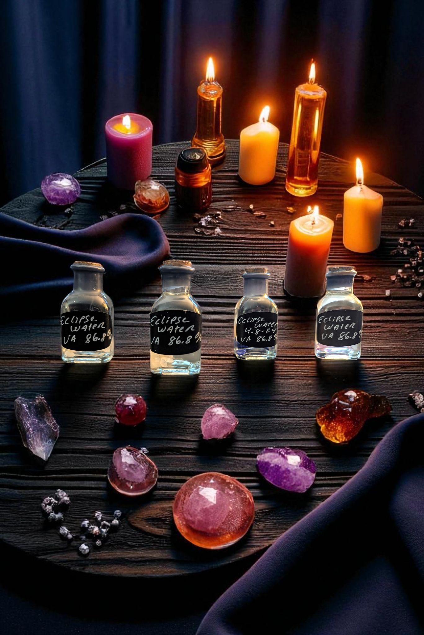 Witch's Eclipse Water – Sealed Spell Bottle – 4.8.24 VA 86.8% Celestial ...