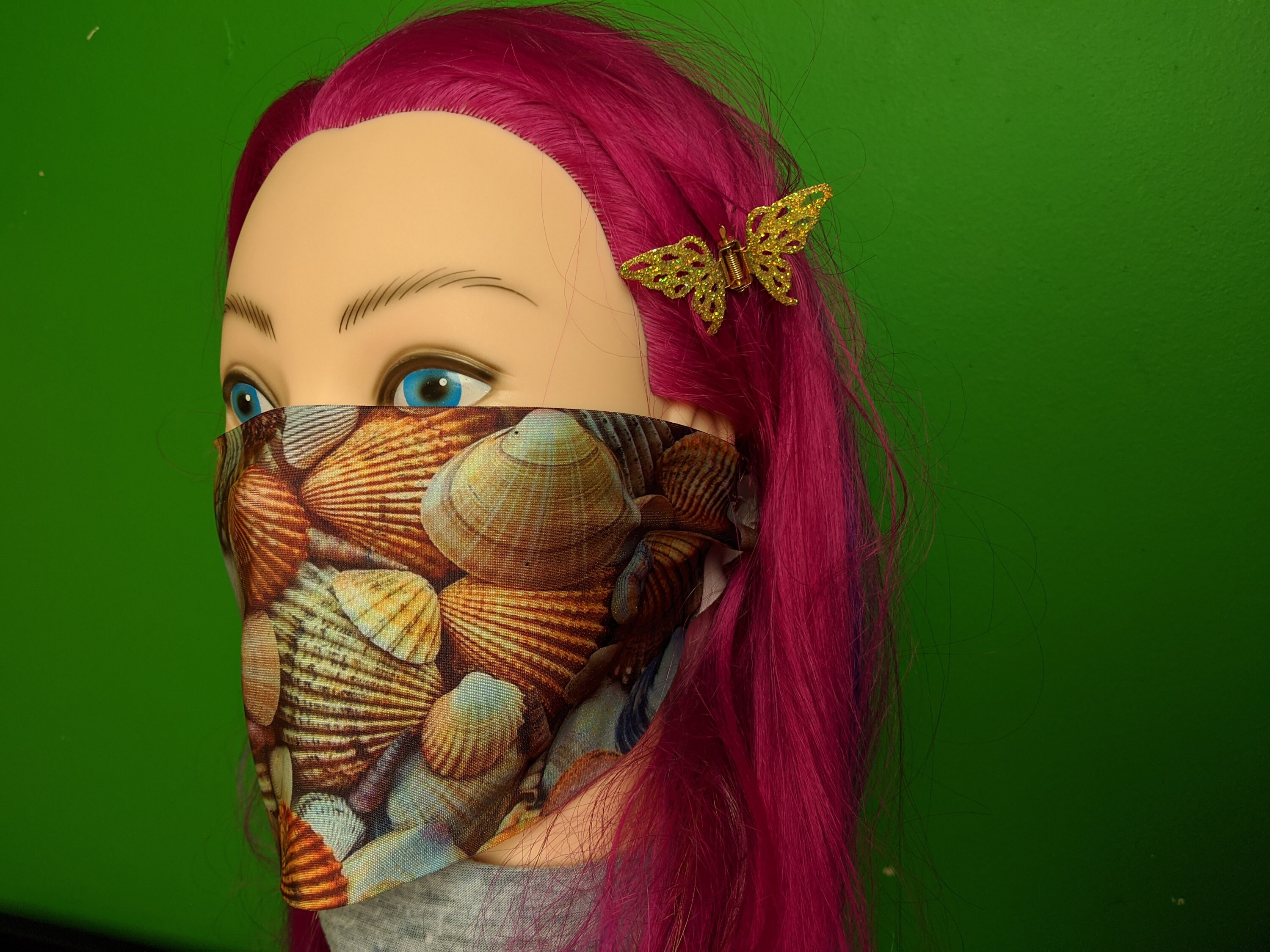 Florida Seashell Fashion Face Mask Washable Polyester Cover | Etsy