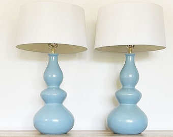 Tall Blue Table Lamps - Etsy
