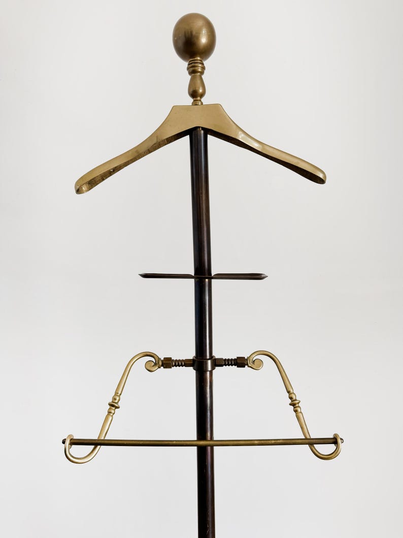 Antique Art Deco Brass Gentleman's Valet Stand - 1950s Garment Rack - Etsy