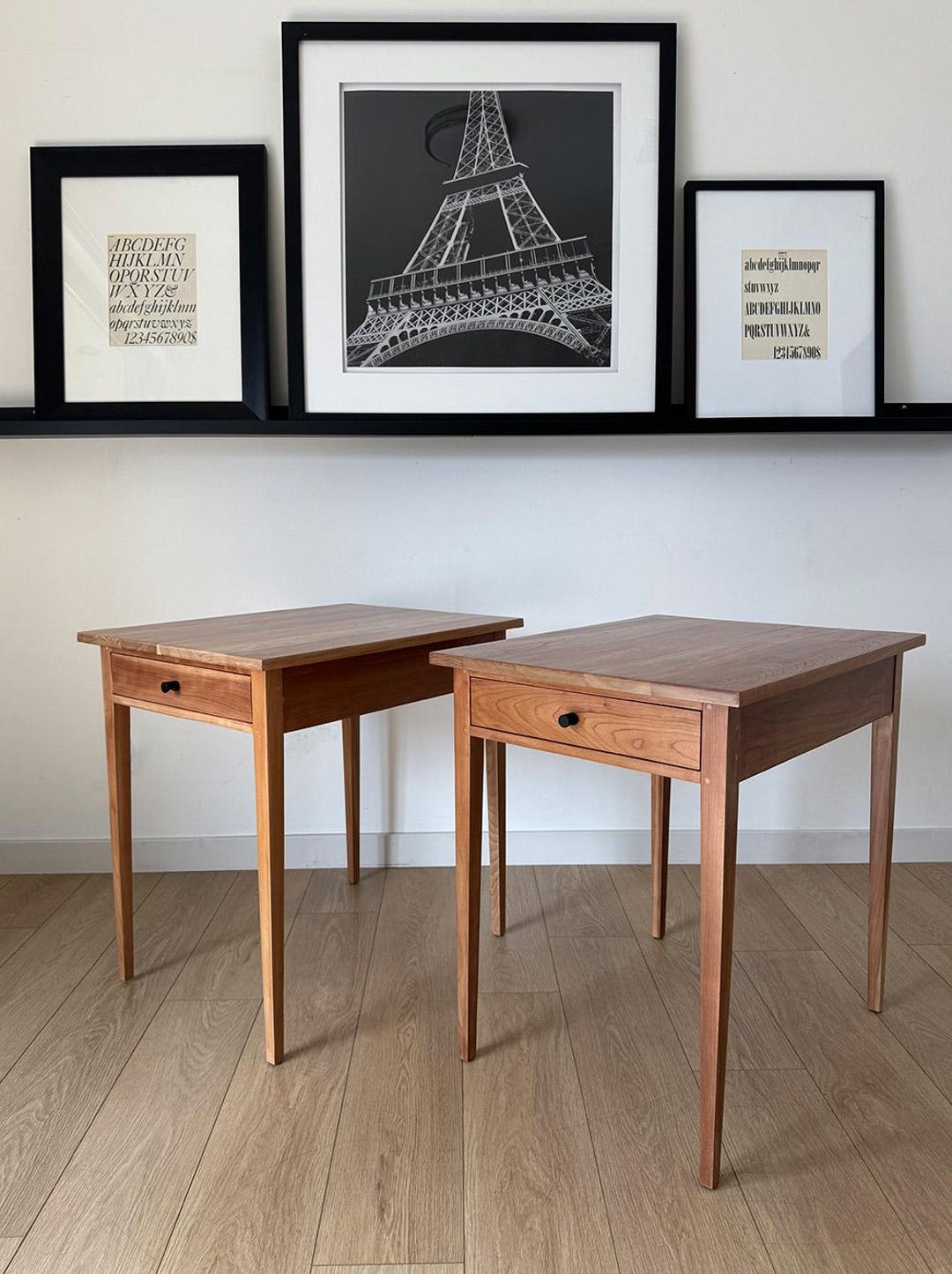 Vintage Pair of Harden Shaker Style Cherry Side Tables - Solid Wood ...