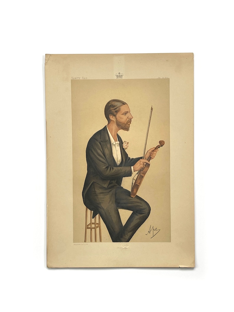 Antique 1874 Vanity Fair First Violin Duke of Edinburgh Musician ...