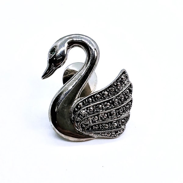 Swan Marcasite Pin - Etsy