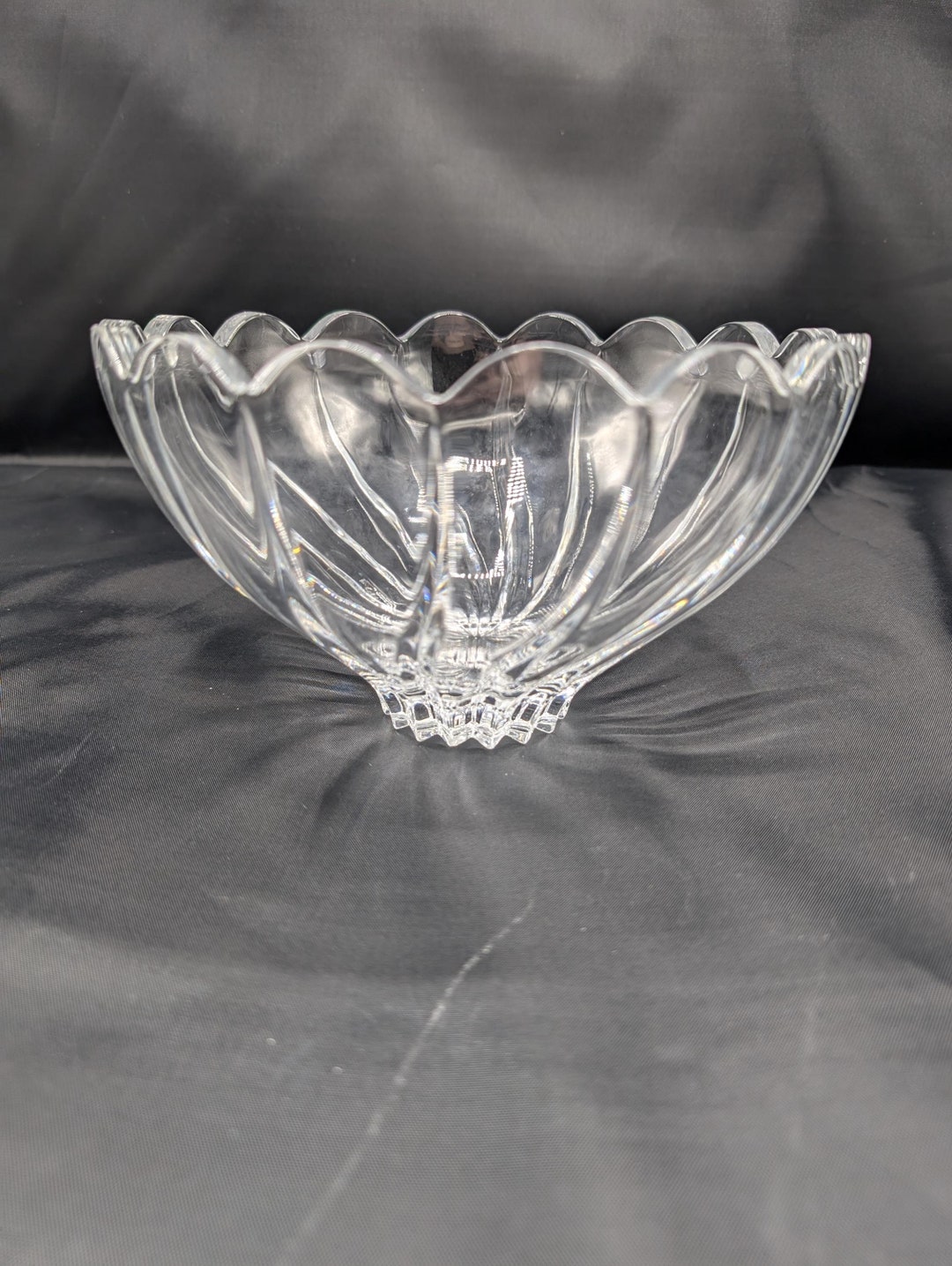 Mikasa Savoy Lead Crystal Bowl: Swirl Scalloped Edge, 8" Candy/serving ...