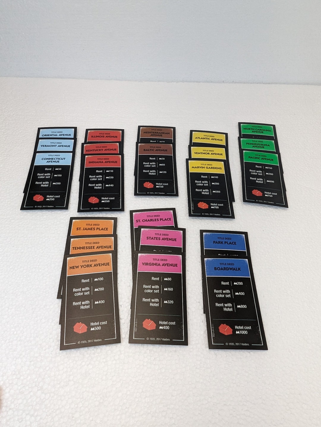 Monopoly Cheaters Replacement Deed Cards 2017 - Etsy