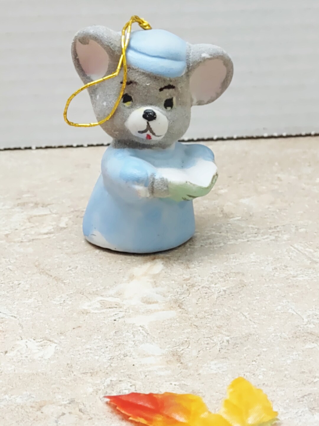 Vintage Jasco Fuzzy Mouse Bell: 1970s Ceramic Figural Chimer - Etsy