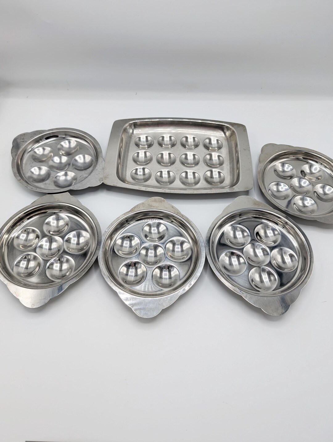 Stainless Steel Escargot Trays, Snail Dishes, 6 Pack 5 Small 1 Large - Etsy