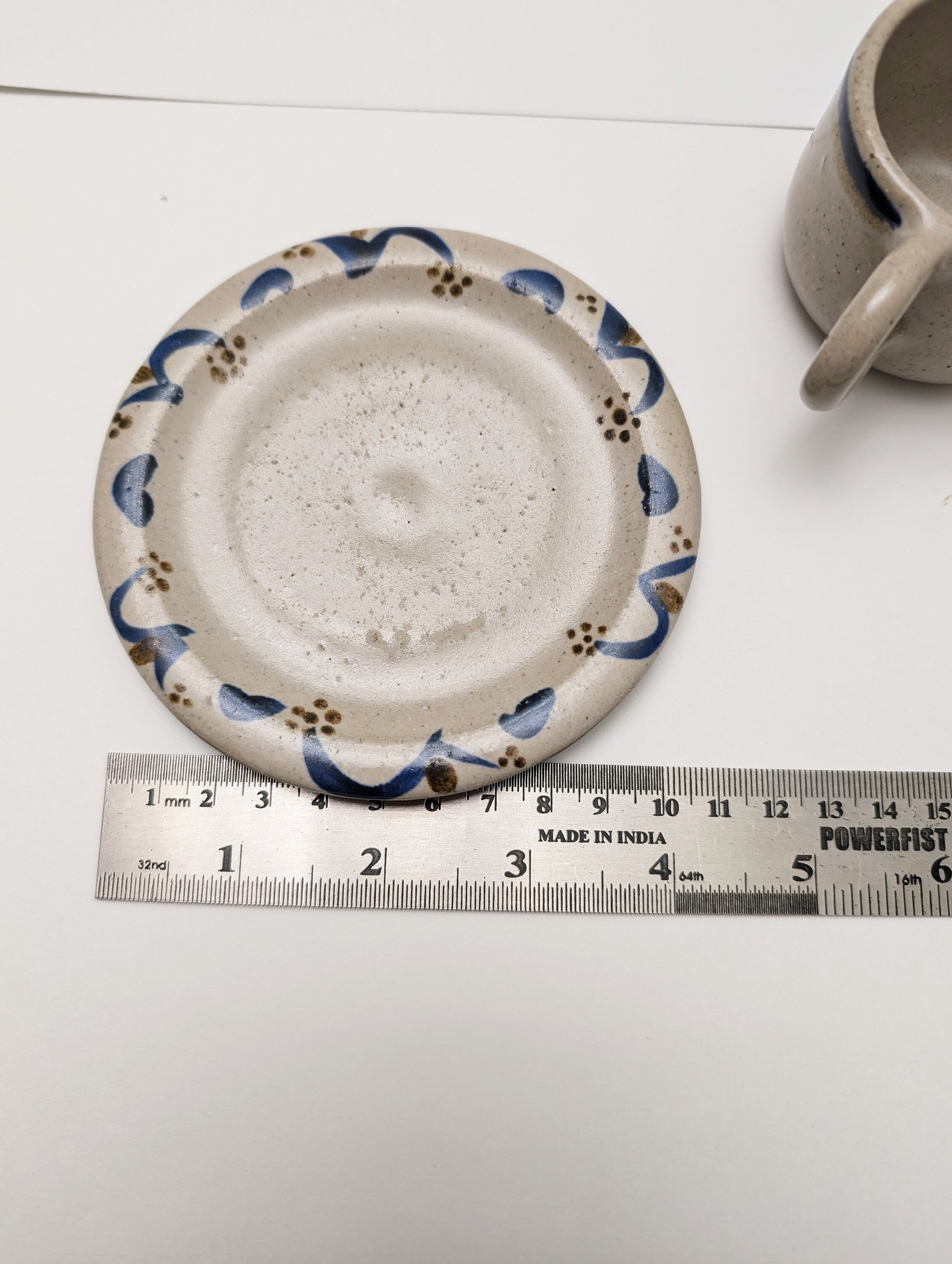 Hand Painted Blue and Gold Espresso Cup and Saucer Set, 4 Pc Pottery Set - Etsy