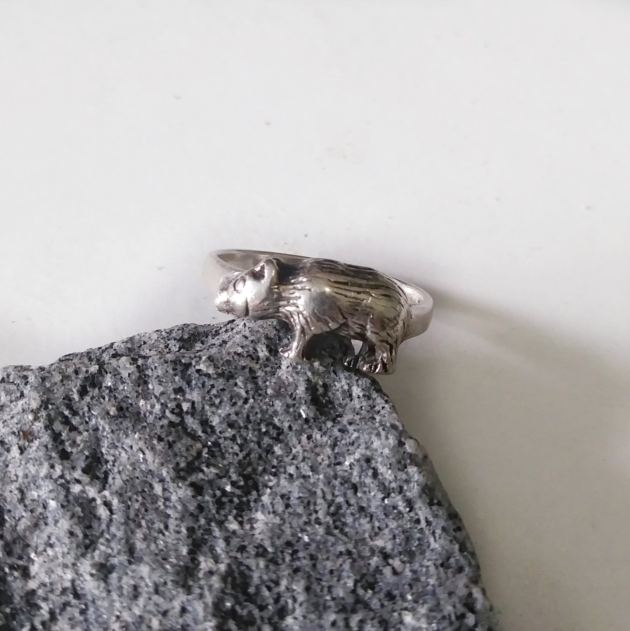 925 Sterling Silver Bear Ring / Silver Ring / Sterling Silver | Etsy
