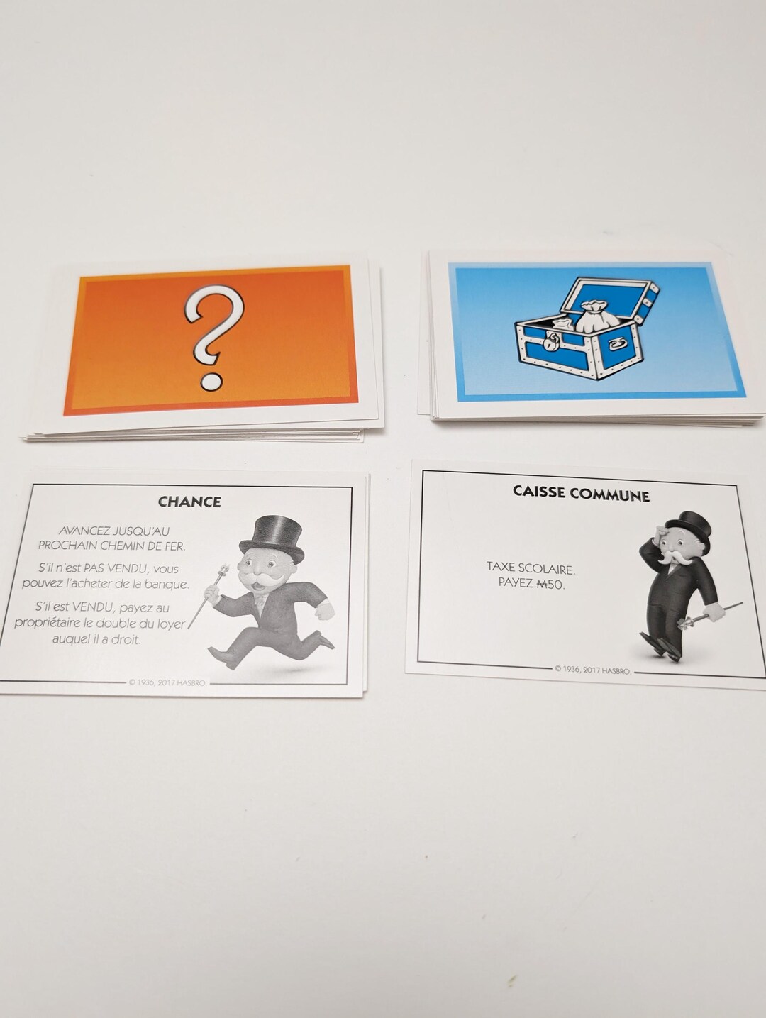 FRENCH Monopoly Replacement Chance & Community Chest Cards, Set of 32 ...