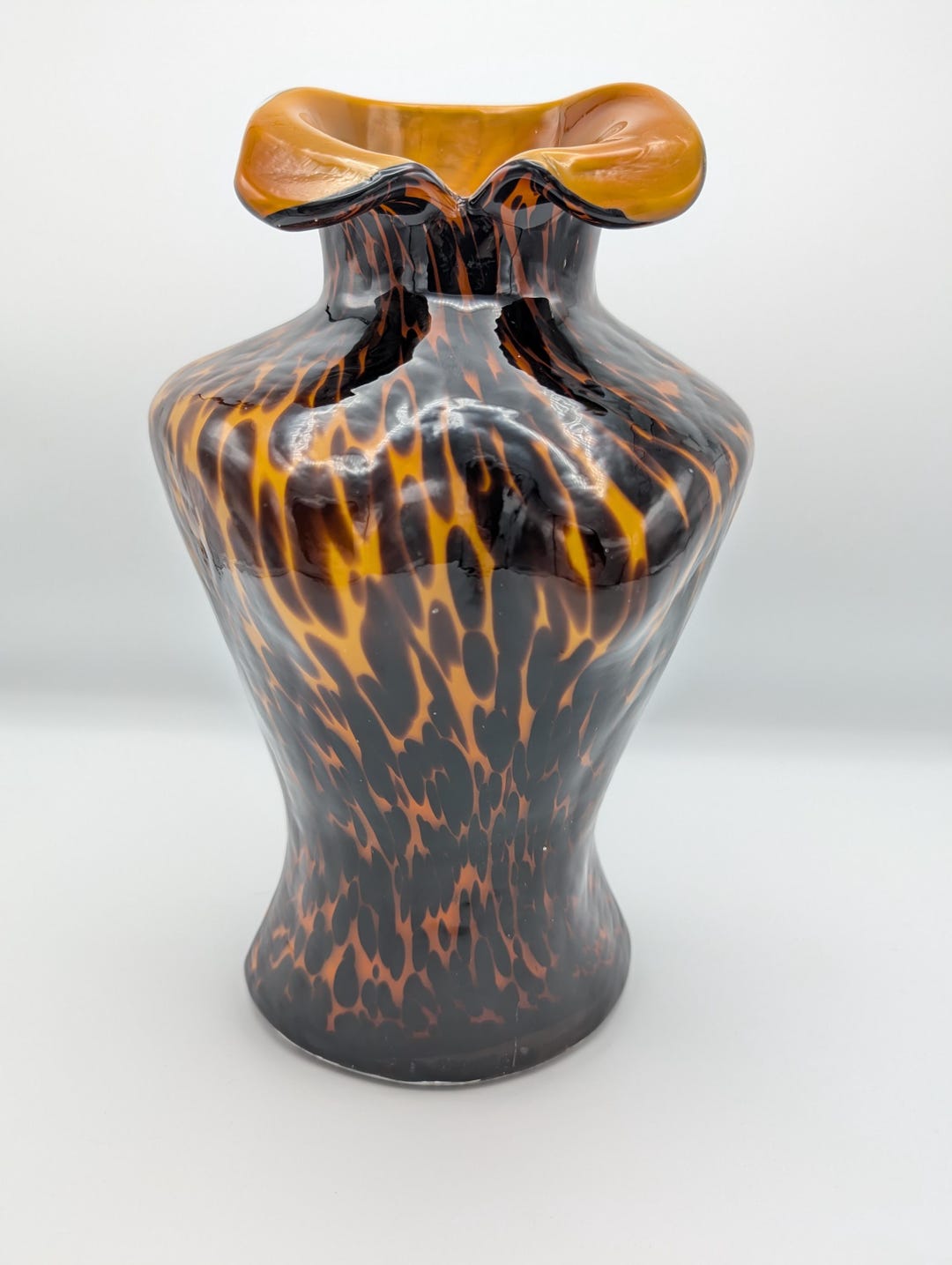 Vintage Murano Style Tortoise Shell Torso Vase, Lady's Bust Vase, Large ...