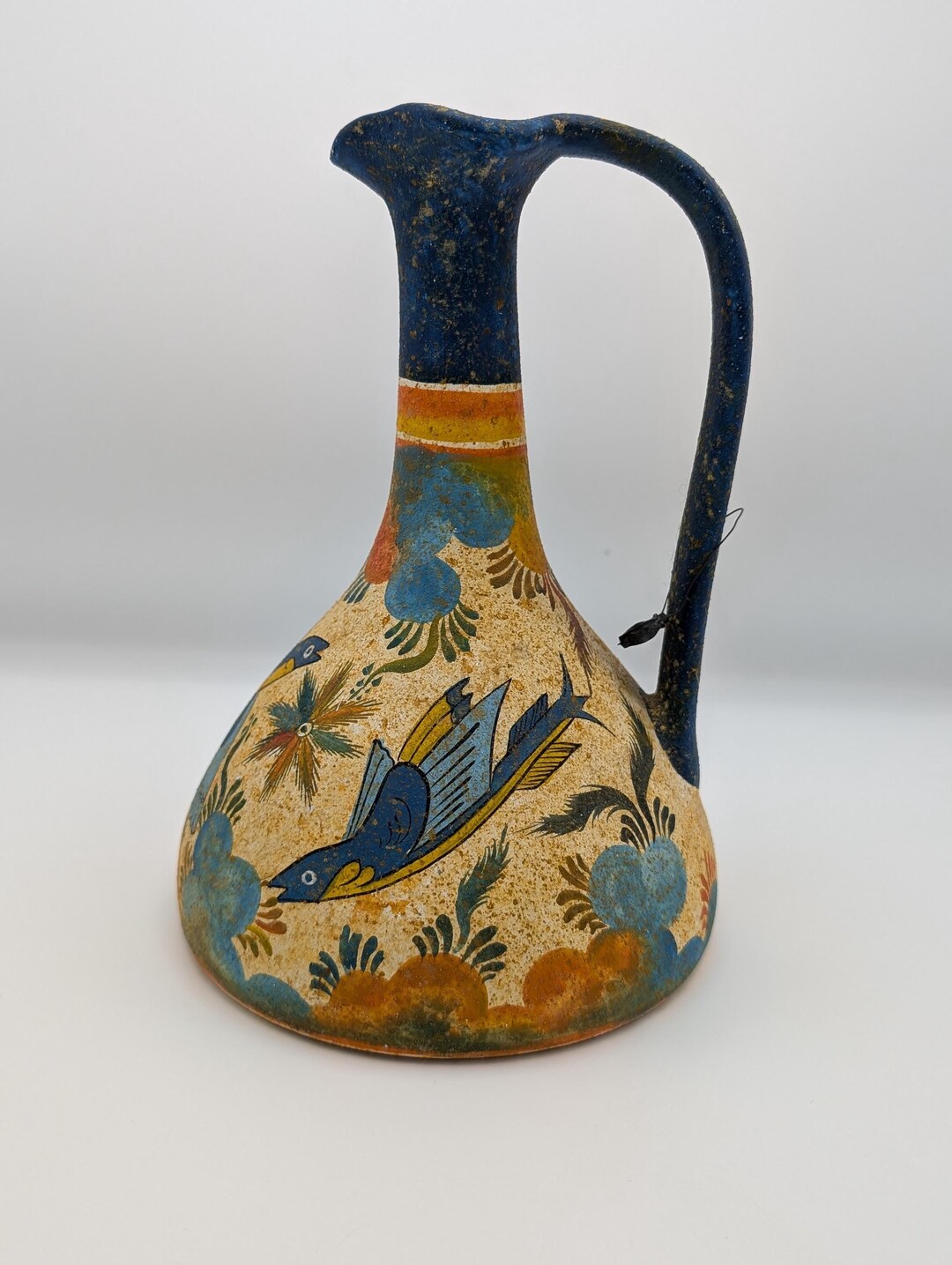 Vintage Cretan Flying Fish Jug, Handmade, Hand Painted, Copy From Crete ...