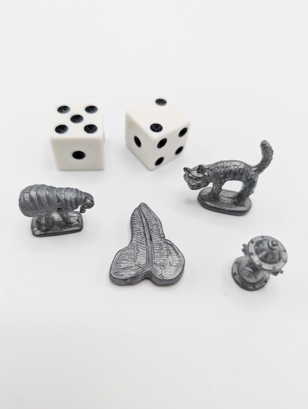 Monopoly Dog Edition Replacement Tokens 4 Pieces & 2 Dice, Metal Movers ...