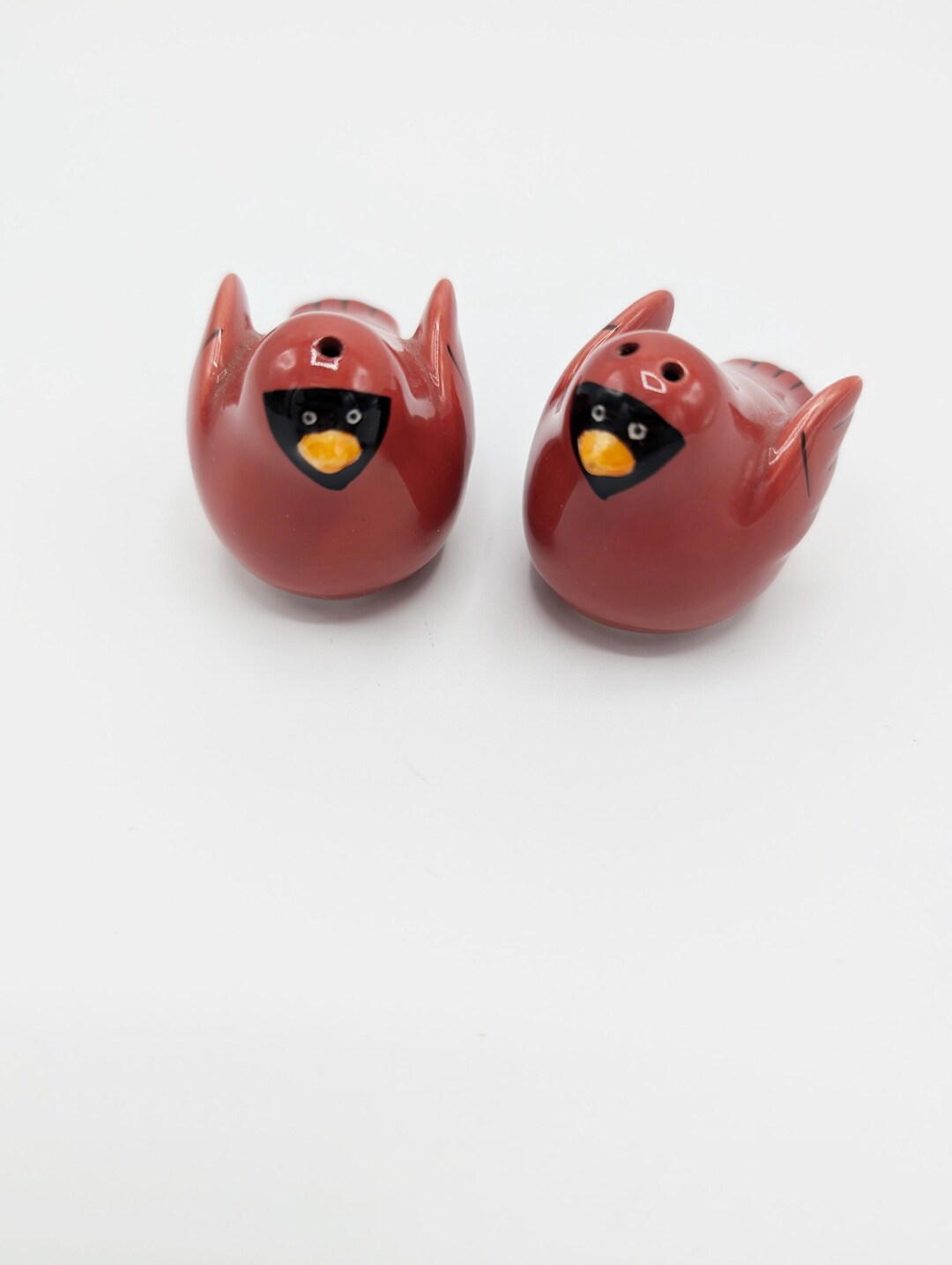 Vintage Cardinal Red Bird Ceramic Salt and Pepper Shakers - Etsy