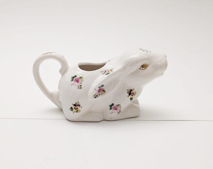 Vintage Grace's Tea Ware Bunny Rabbit Coffee Creamer Pitcher Porcelain ...
