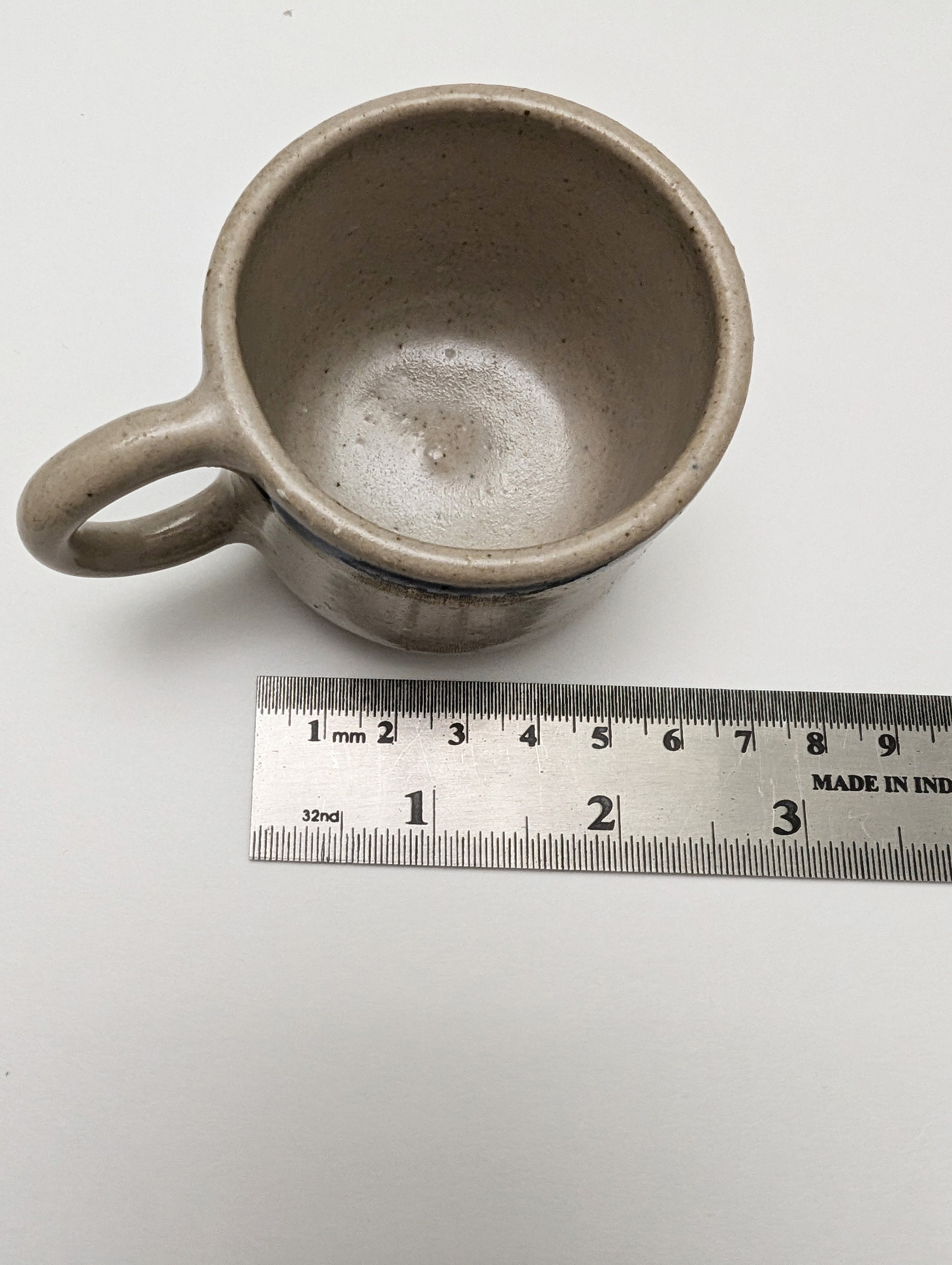 Hand Painted Blue and Gold Espresso Cup and Saucer Set, 4 Pc Pottery Set - Etsy