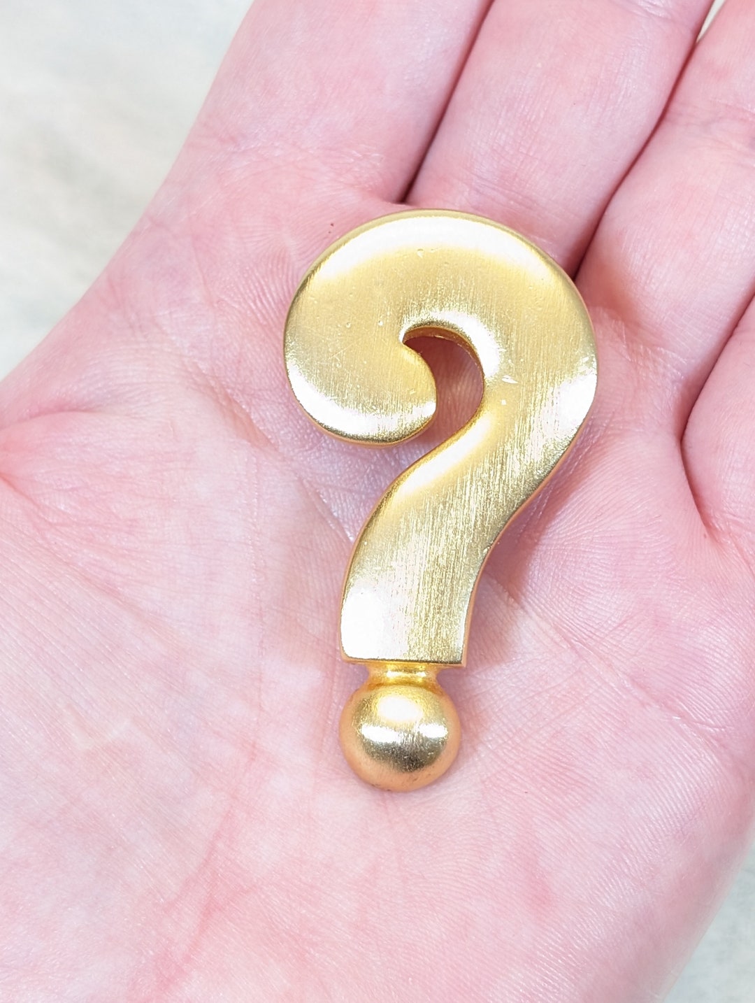 Gold Tone Question Mark Pin Brooch, Symbol - Etsy